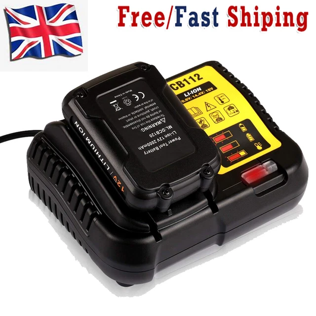 12V-20V MAX LI-ION Battery DCB112 Charger FOR Dewalt DCB107 DCB101 ...