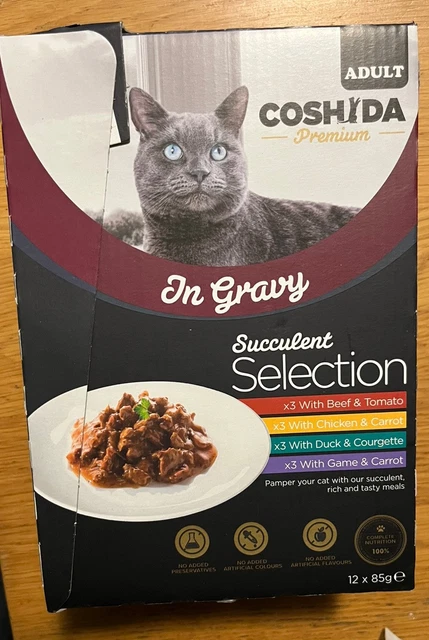 COSHIDA PREMIUM CAT Food Pouches In Gravy 12 Pouches, BUY 3 BOX GET 1 ...