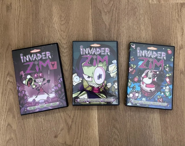 INVADER ZIM COMPLETE - All Episodes Vol 1, 2 & 3 - Nickelodeon DVD ...