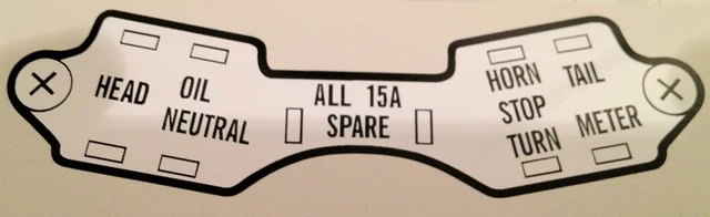 HONDA CBX 1000 Fuse Box Caution Warning Decal £8.99 - PicClick UK