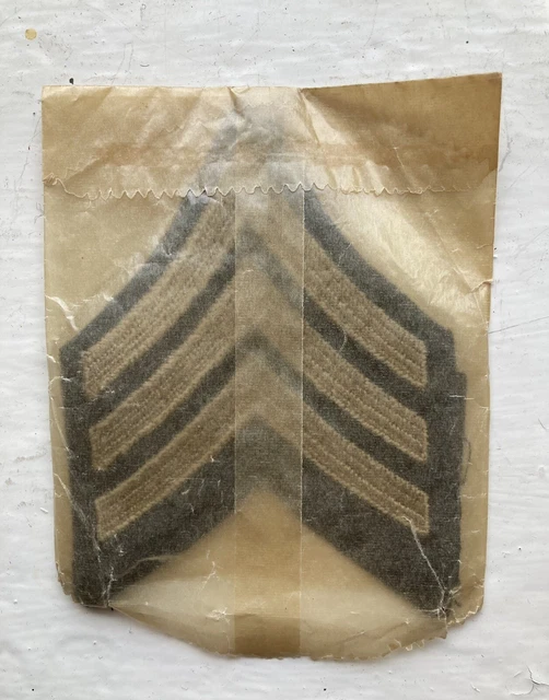 WW2 US ARMY Sergeant Rank Stripes Pair American Original & Paper packet ...