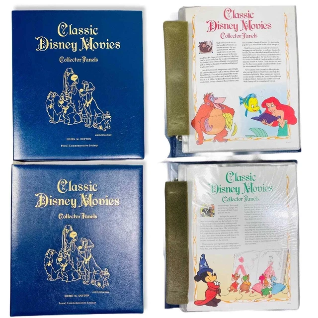 CLASSIC DISNEY MOVIES Collector Panels 2 Vol Set-26 Movie Set-10 Stamps ...