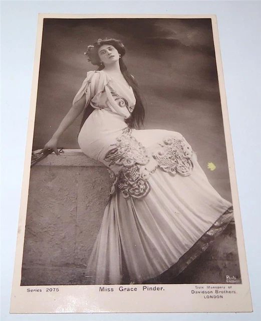 EDWARDIAN SCHAUSPIELERIN GRACE Pinder echtes Foto Postkarte 1906 577 ...