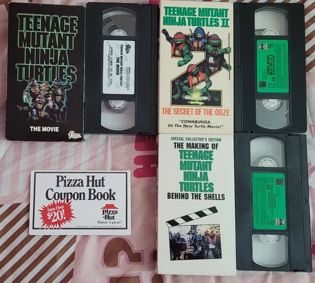 1990 TMNT MOVIE VHS w/ Pizza Hut Savings Book + Secret/Ooze + Behind The Shells £56.41 - PicClick UK