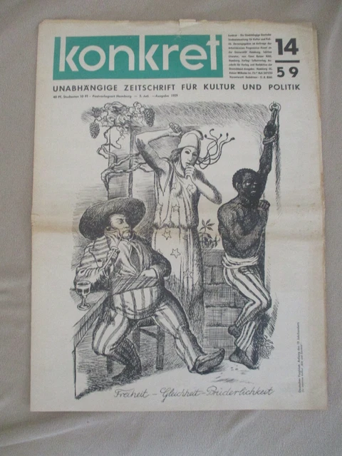 KONKRET 14 1959 SPD Ghana Rosemarie Nitribitt Illustrierte Zeitschrift ...