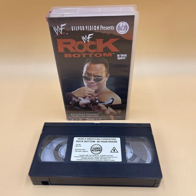 WWF ROCK BOTTOM 1999 VHS Tape Silver Vision The Rock vs Mankind £8.99 ...