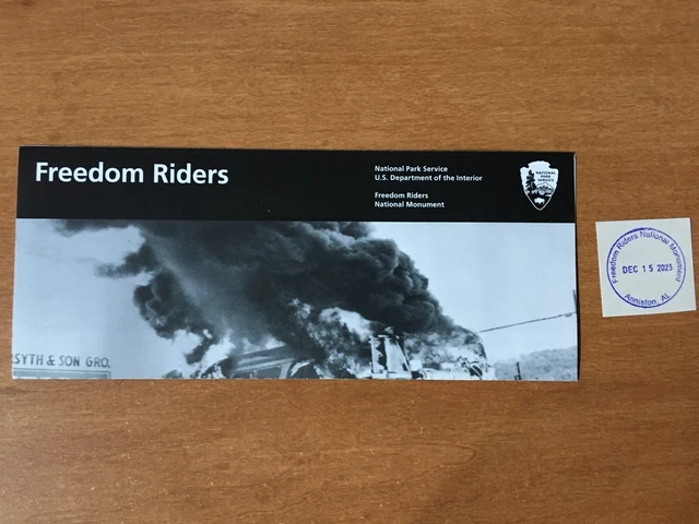 FREEDOM RIDERS NATIONAL Monument Unigrid Brochure Map & Park Passport ...