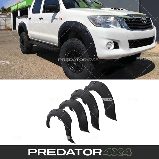 BLACK FENDER FLARE Widebody Arch Extensions Set For Toyota Hilux Vigo ...