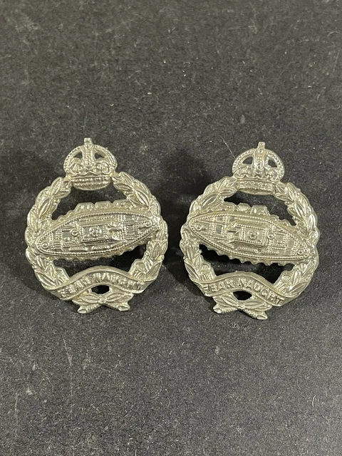 WW2 BRITISH ROYAL Tank Regiment Uniform Collar Badges RTR £15.00 ...