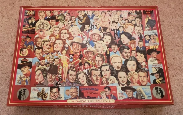 WADDINGTONS DELUXE 1000 Piece Puzzle ”Movie 30s & 40s' By D Chaffey ...