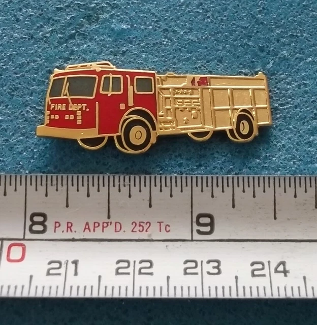 FIRE DEPT. Camion Incendie Pompier Fire Firefighting Truck Pin Aa609 $3 ...