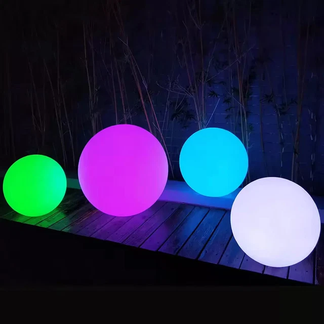 LED BALL LIGHT Sphere Lamp Color Changing Mood Light w/Remote 16 Single ...