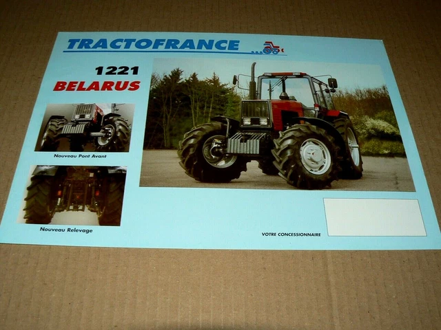 PROSPECTUS TRACTEUR BELARUS 1221 Brochure Tractor Traktor Trattore Prospekt EUR 7,99 - PicClick DE