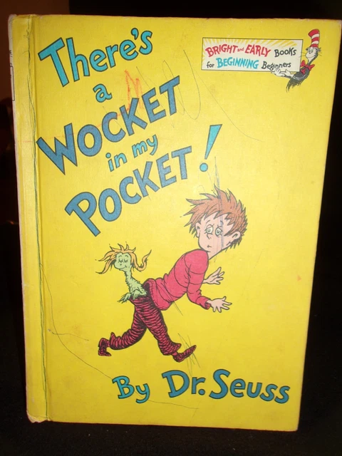 THERES A WOCKET In My Pocket Dr. Seuss Childrens Book Vintage 1974 $12. ...