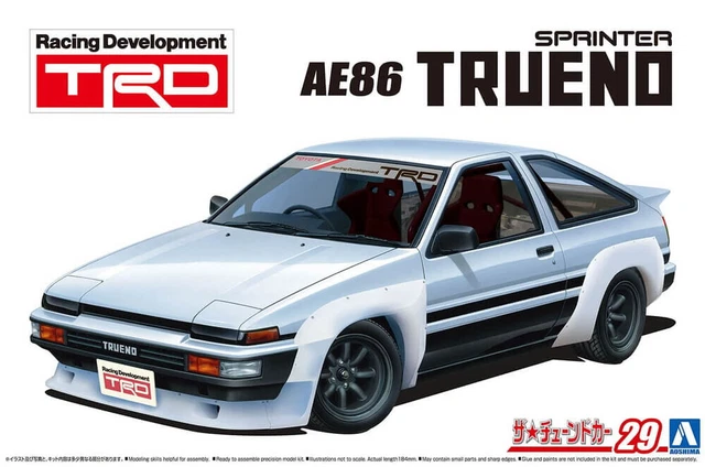 1:24 SCALE AOSHIMA Toyota TRD AE86 Trueno N2 Ver. ’85 Model Kit £32.99 ...