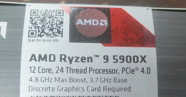 AMD RYZEN 9 5900X Twelve-Core Processor CPU, without Cooler - sealed £ ...