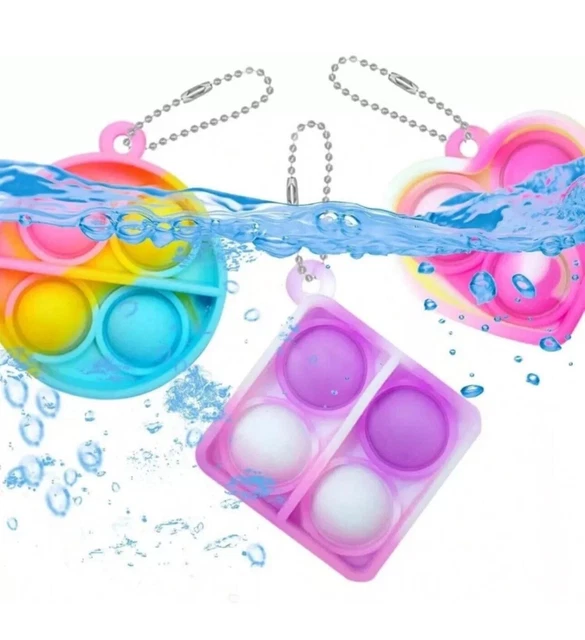 3XPUSH IT & Pop Mini Sensory Bubble Heart Fidget Toys Stress Relief Key ...