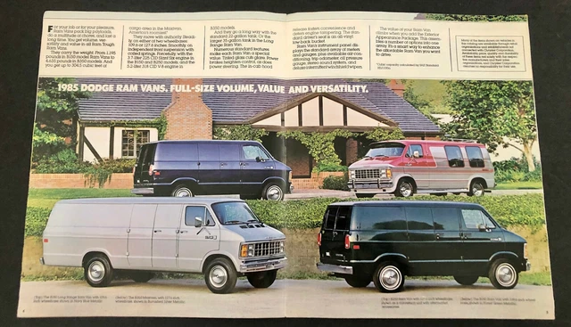 1985 DODGE RAM Wagon and Van Conversion Original Car Sales Brochure Catalog EUR 7,02 - PicClick IT