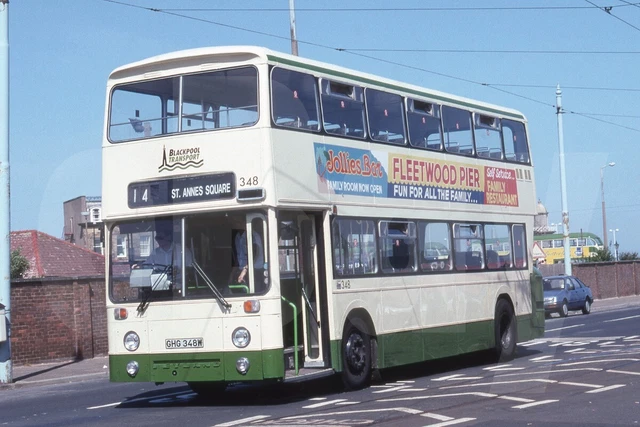 BUS PHOTO - Blackpool Transport 348 GHG348W Leyland Atlantean East ...
