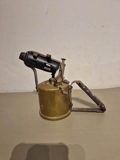 VINTAGE BURMOS BRASS Paraffin Blow Torch Lamp Pattern 3/4 Pint pattern ...