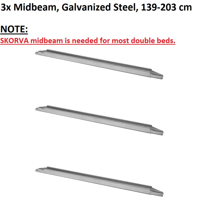 3 SKORVA IKEA Camper Van Bed Mid Beam Central Support Galvanise ...