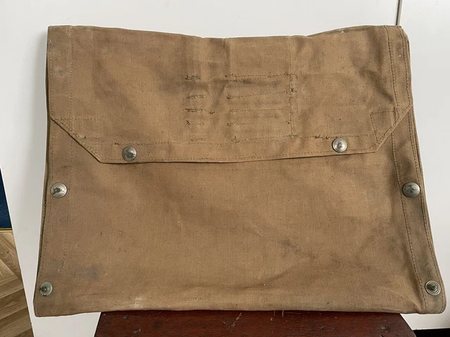 VINTAGE MILITARY CANVAS Map Carry Case 'Sgt Hines'-WW2 Equipment,Field ...