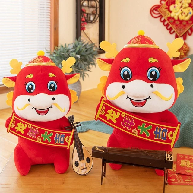 CARTOON DRAGON CHINESE Zodiac Plush Dragon Toy Chinese New Year EUR 36 ...