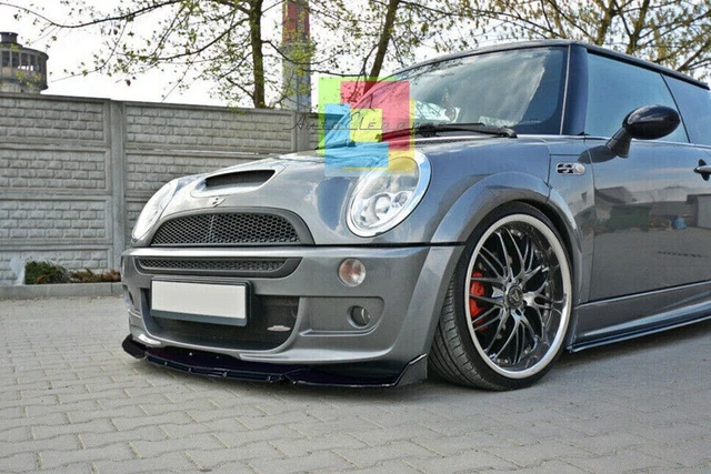 MINI COOPER S R50 R53 Front Bumper Splitter Gloss Black Look Rs - 3P ...