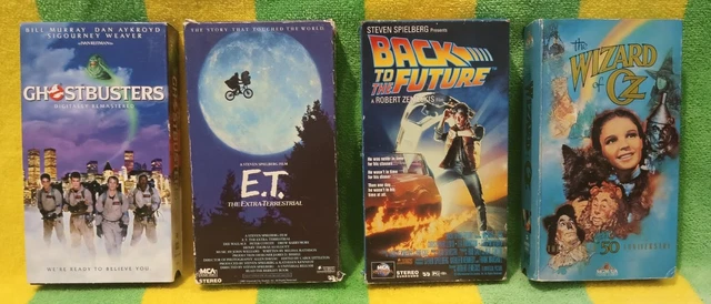 1980S PG BUNDLE VHS Back To The Future+Ghostbusters+E.T.+ The Wizard Of ...