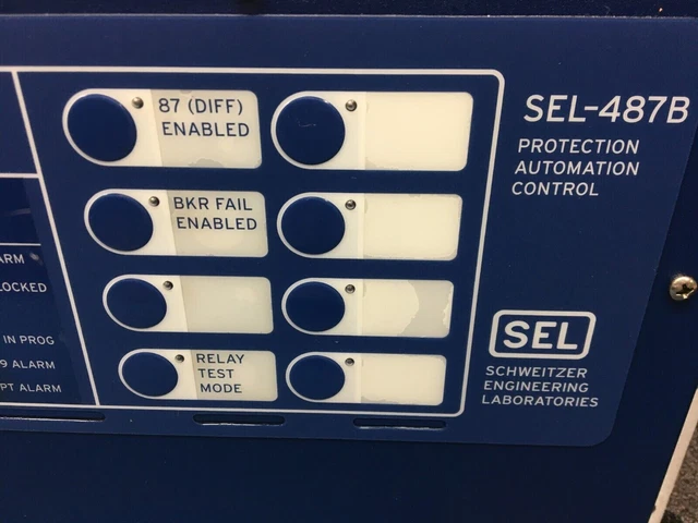 SEL-487B BUS DIFFERENTIAL and Breaker Failure Relay Mfg Date 07/2022 ...