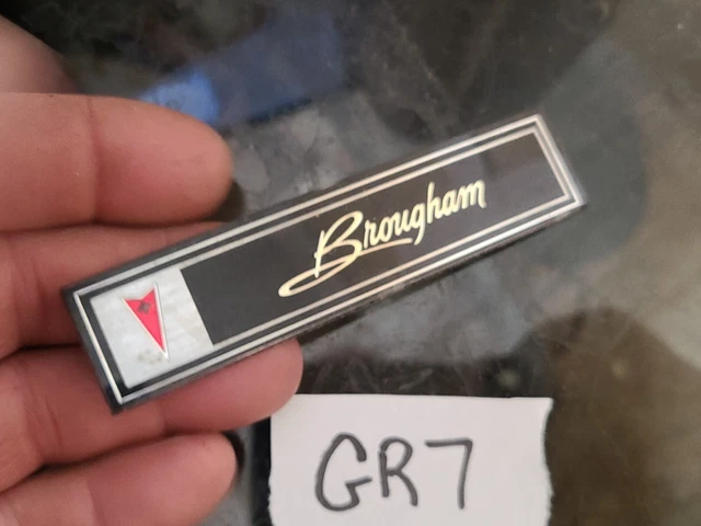 VINTAGE 1970'S PONTIAC Brougham Plastic Stick On Dash Emblem Oem Gm Bin ...