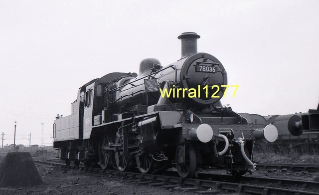 ORIGINAL RAILWAY NEGATIVE BR Standard 2 78036 at Crewe 18.09.66+print £ ...