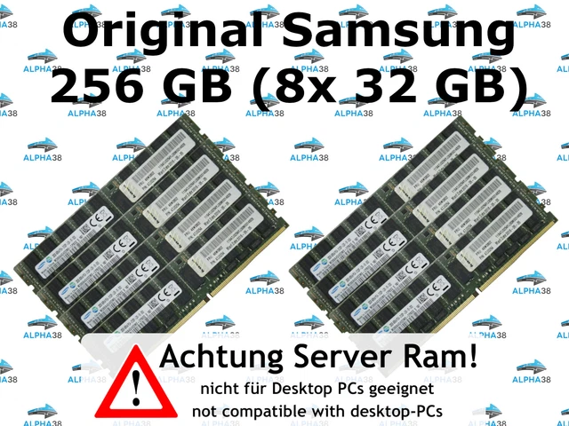 SAMSUNG 256 GB (8x 32 GB) Rdimm RAM DDR4 Dell PowerEdge R730xd Serveur ...
