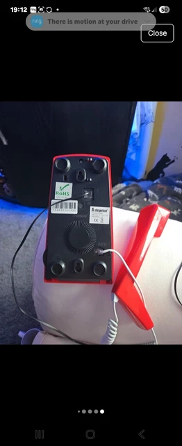 STEEPLETONE TRIMPHONE BUTTON Telephone, Red & White, Model STP1975PB £ ...