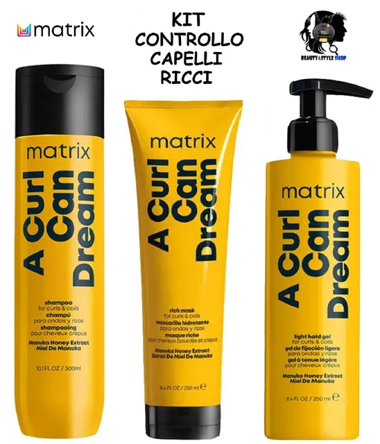 MATRIX SHAMPOO MASK Gel Idratante Nutriente Capelli Ricci Mossi A Curl ...