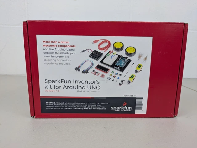 NEW SPARKFUN ARDUINO Inventor’s Kit version 4.0 Arduino UNO KIT-14418 ...