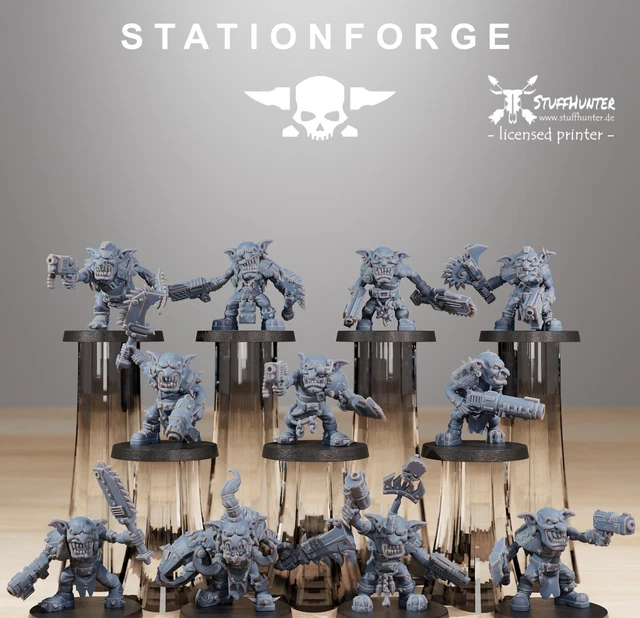 ORKAZ GOBOS BERSERKERS (11) - Station Forge - Scifi Orcs Team Goblins ...