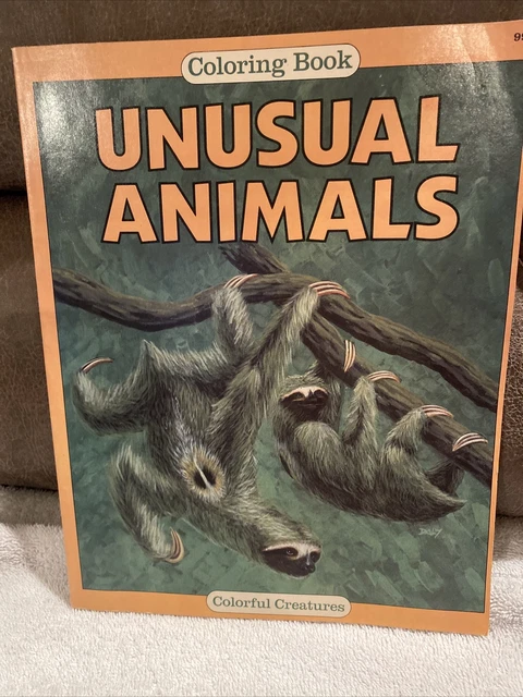 VINTAGE 1987 COLORING Book Colorful Creatures Unusual Animals ...