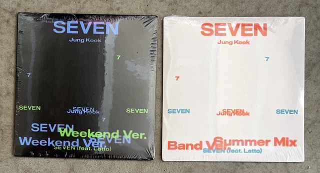 BTS JUNGKOOK OFFICIAL Seven Single CD Set Weekend Ver Band Ver Summer ...
