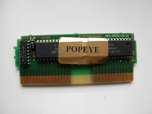 NINTENDO NES - PCB jeu officiel - Popeye - NES-NROM-128-06 EUR 8,00 ...