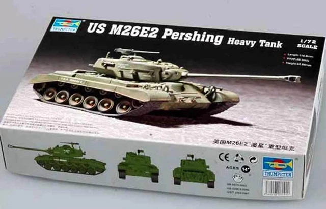 TRUMPETER - US M26E2 Pershing Heavy Tank Tank Model Kit 1:72 Kit NEW ...