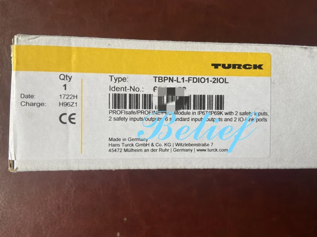 1 PIÈCE MODULE Turck TBPN-L1-FDIO1-2IOL flambant neuf DHL rapide en stock (expédition aujourd ...