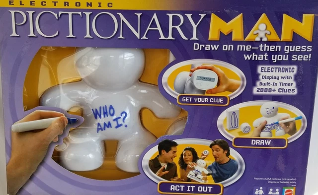 PICTIONARY MAN ELECTRONIC Game Board Complete Draw Act Out Party ...