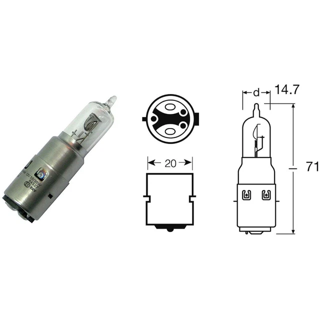 LAMP OSRAM 12V 35/35W S2 for Honda 125 NX Transcity 1989-1998 £17.50 ...