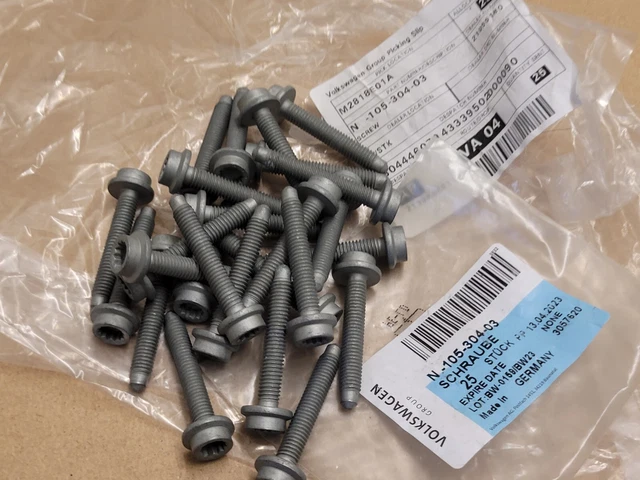 X25 GENUINE ŠKODA Seat VW Audi Screw Socket Head Collared Bolt M6x38 ...