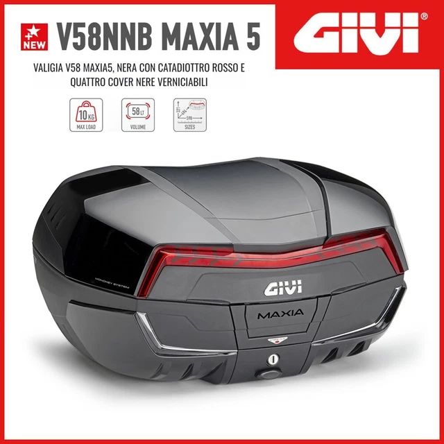 VALISE GIVI V58NNB Maxia 5 Monokey - Catadioptres Rouges / Cover Noir EUR 329,46 - PicClick FR