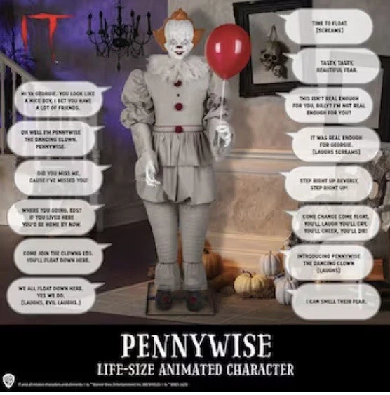 Halloween Ft Animated It Pennywise Animatronic Prop Dancing Clown Hot Sex Picture