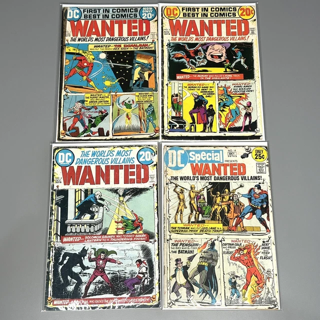 LOT DE 4 numéros DC Comics Wanted World's Most Dangerous Villains ...