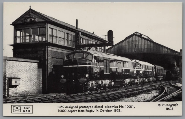 LMS PROTOTYPE DIESEL Electric 10001 Locomotive at Rugby 1952 Railway ...