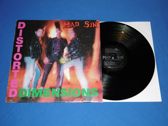 MAD SIN LP Distorted Dimensions 1990 Psychobilly Demented P.O.X. Maybe ...